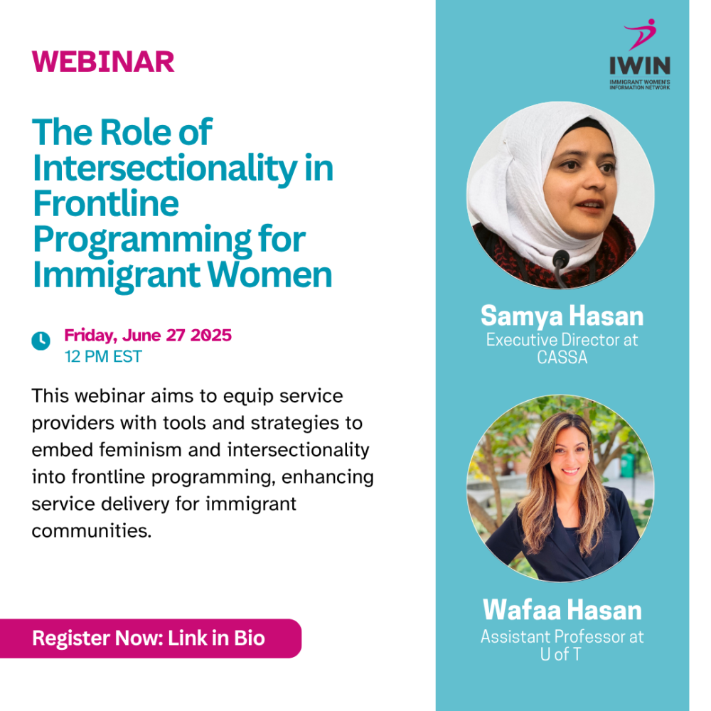 The Role of Intersectionality in Frontline Programming for Immigrant ...